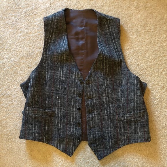 Jackets & Coats | Allen Edmonds Harris Tweed Vest Size Xl Made In Usa ...